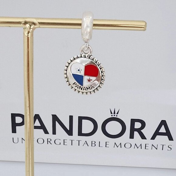 Pandora | Jewelry | Pandora Panama Flag Exclusive Dangle Charm Travel ...